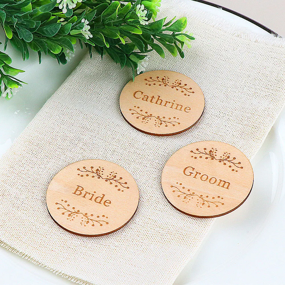 Personalised Wooden Place Names Guest Seating Tags Custom Party ...