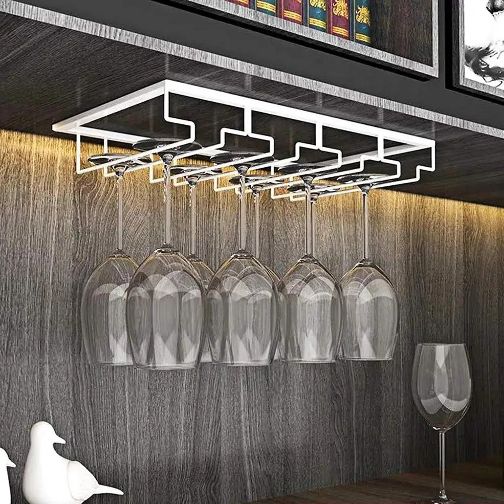 Hanging-Wine-Glasses-Holder-Multifunctional-Goblet-Rack-Organizer-With ...