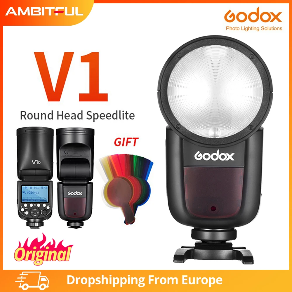 Godox-V1-Speedlight-V1C-V1N-V1S-V1F-V1O-V1P-TTL-HSS-1-8000s-Li-ion ...