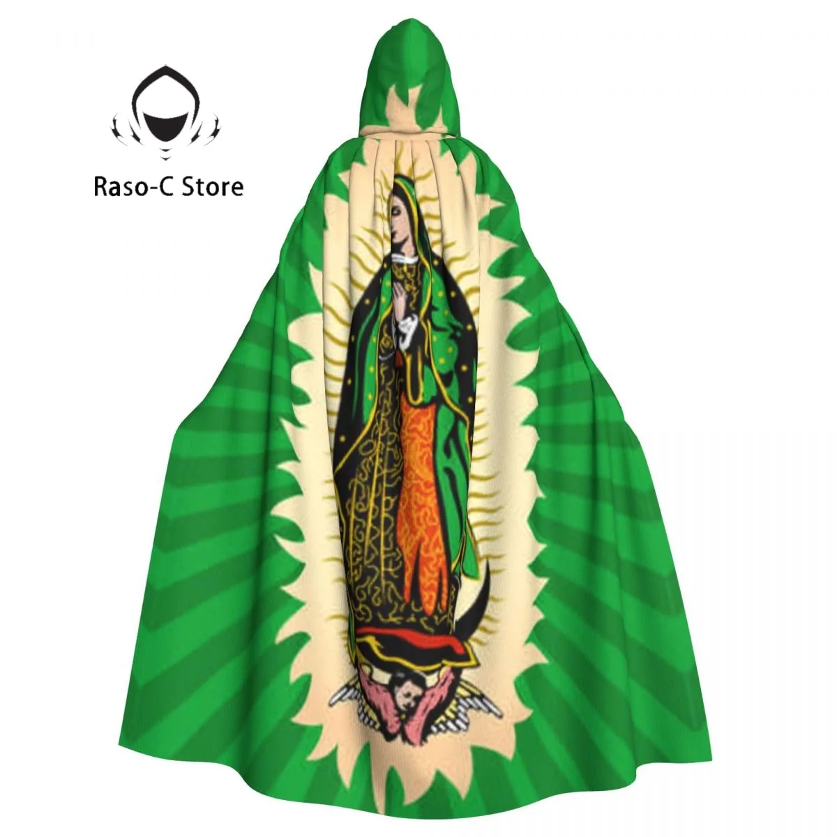 Hooded-Cloak-Unisex-Cloak-with-Hood-Virgin-Of-Guadalupe-Mexican-Cloak ...