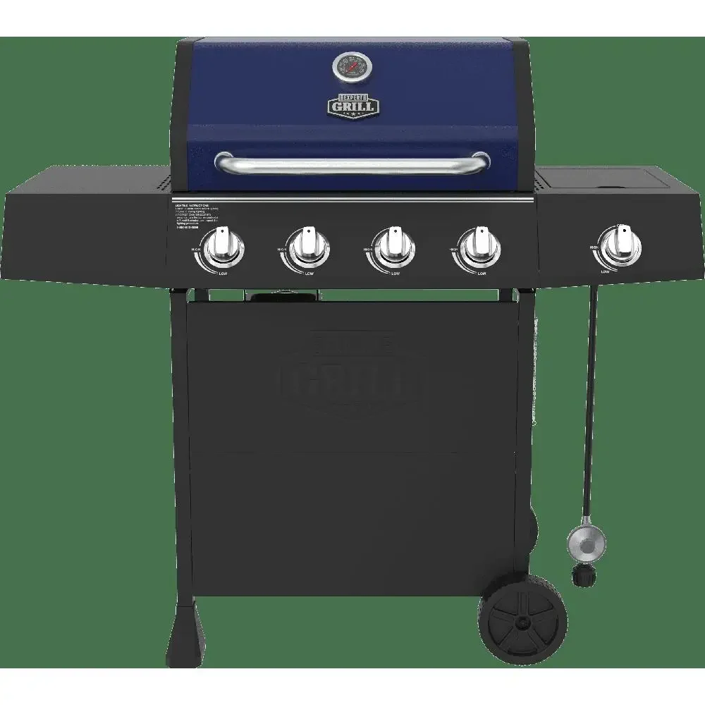 4-Burner-Side-Burner-Blue-Propane-Gas-Grill-60-000-BTUs-619-sq-in ...