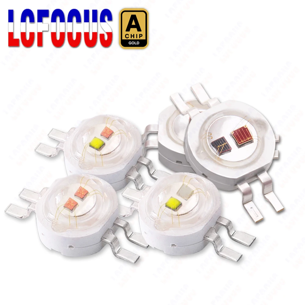 2*3W Bicolor Double LED Chip 6W Red Green Blue White Yellow Purple For ...