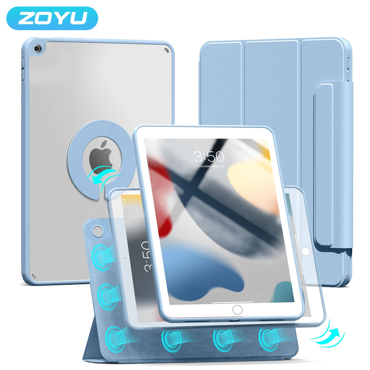 ZOYU-for-iPad-10-10-9-inch-2022-mini-6-720-Detachable-Magnetic-Folding ...