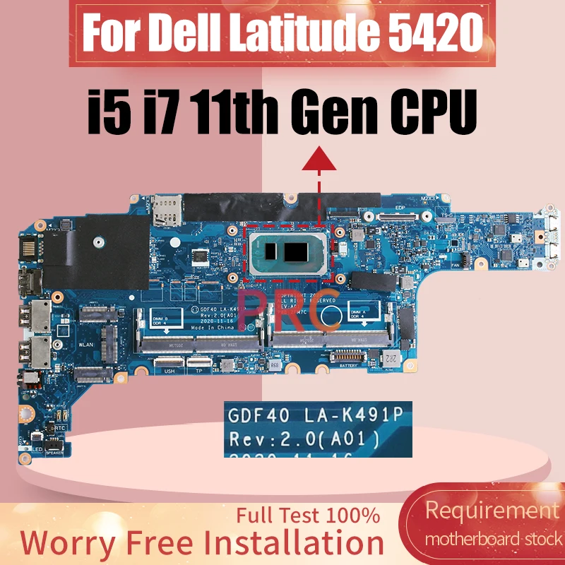LA-K491P-For-Dell-Latitude-5420-Laptop-Motherboard-0M51J7-054CCV-01M3M4 ...