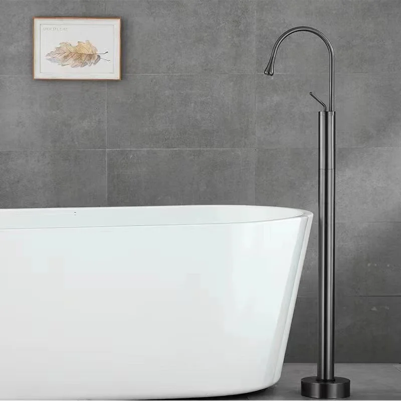 European Style Bathtub Floor Standing Faucet Floor Stand Tap Column ...