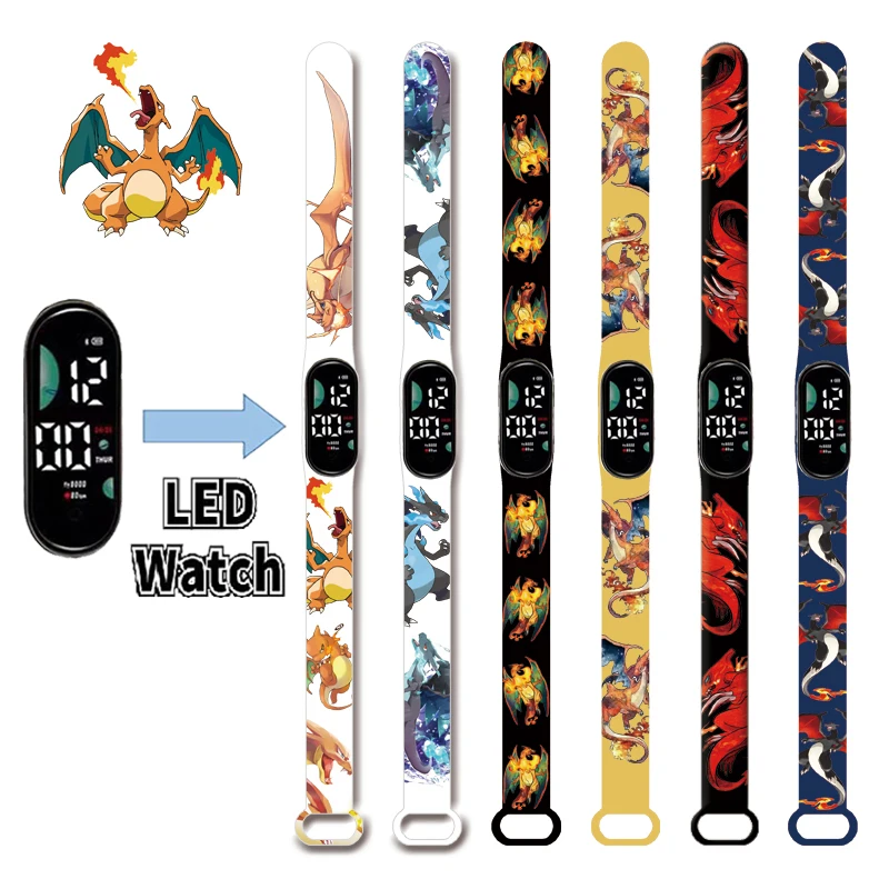 Pokemon Strap LED Electronic Watch Fashion Colorful Bracelet Touch ...