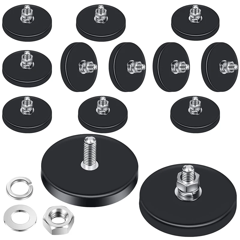 10-8-6-Rubber-Coated-Magnet-20LBS-Neodymium-Magnet-Base-with-M6 ...