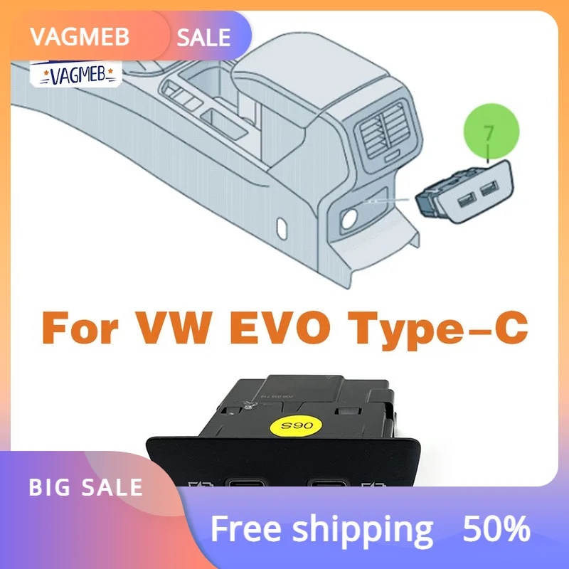 Port-USB-double-VopeC-USB-C-pour-VW-EVO-2020-2024-T-Cross-T-Roc-Golf.jpg