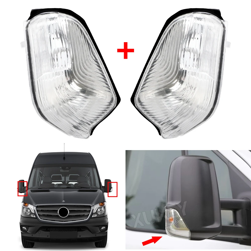 2pcs-Left-Right-Side-Door-Mirror-Wing-Indicator-Lens-Cover-For-Mercedes ...