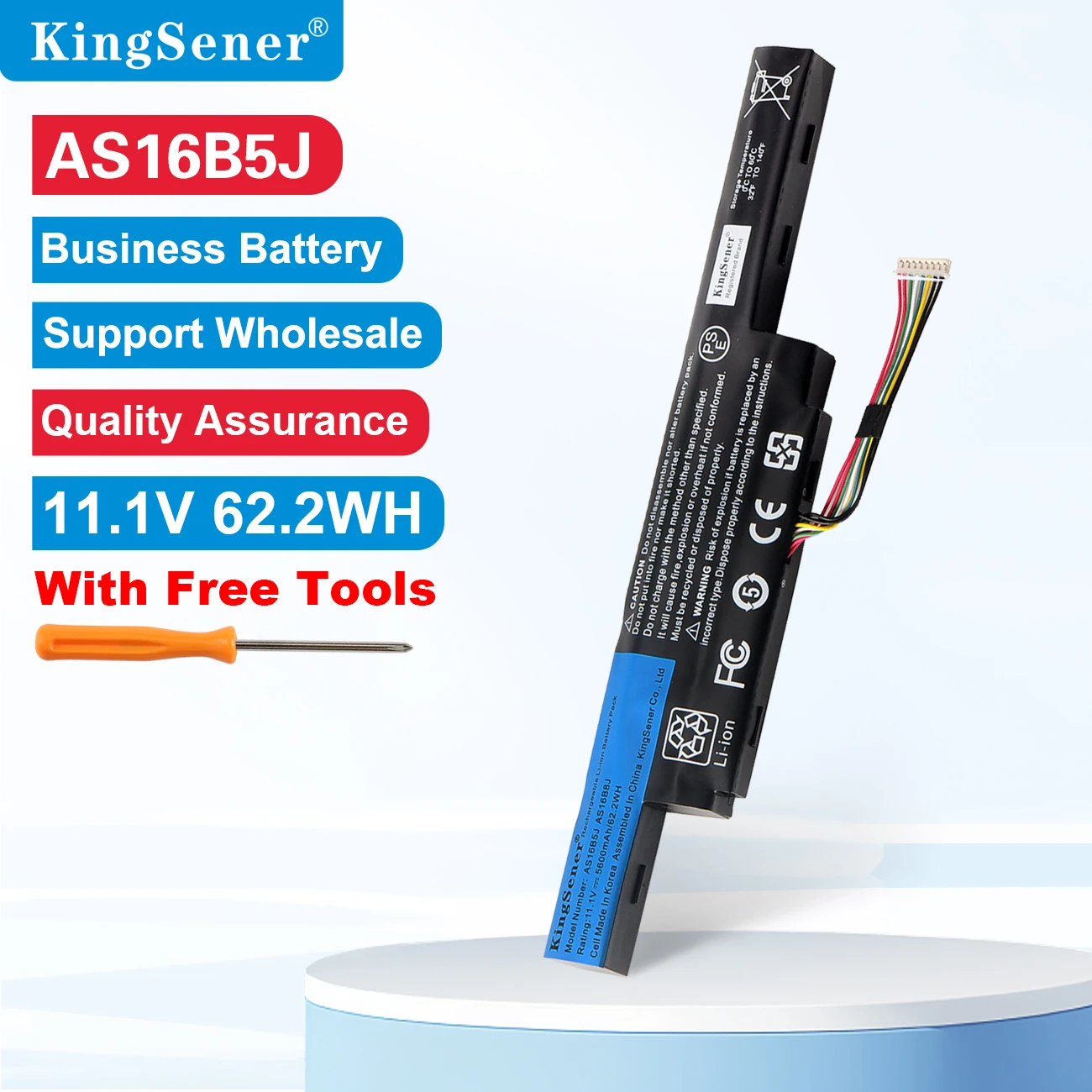 KingSener AS16B5J AS16B8J 5600mAh Laptop Battery For Acer Aspire E5 ...