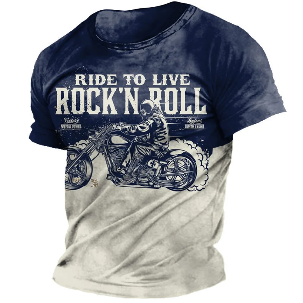 Vintage-Motorcycle-T-Shirts-For-Men-3D-Racing-Loose-Short-Sleeve-Tops ...