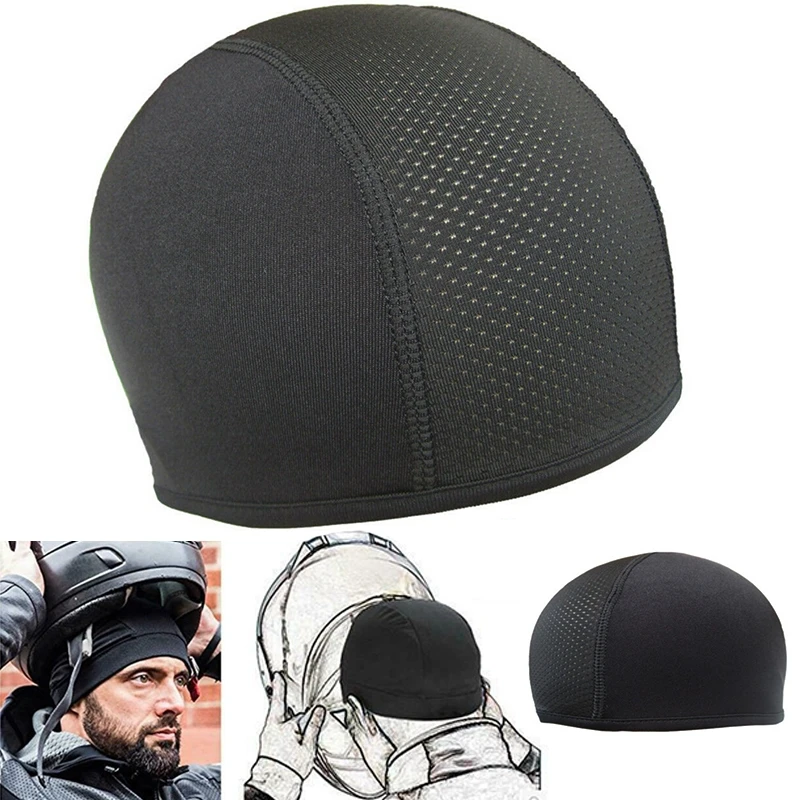 Helmet-Inner-Cooling-Cap-Helmets-Inner-Cap-Black-Hat-Dry-Breathable ...