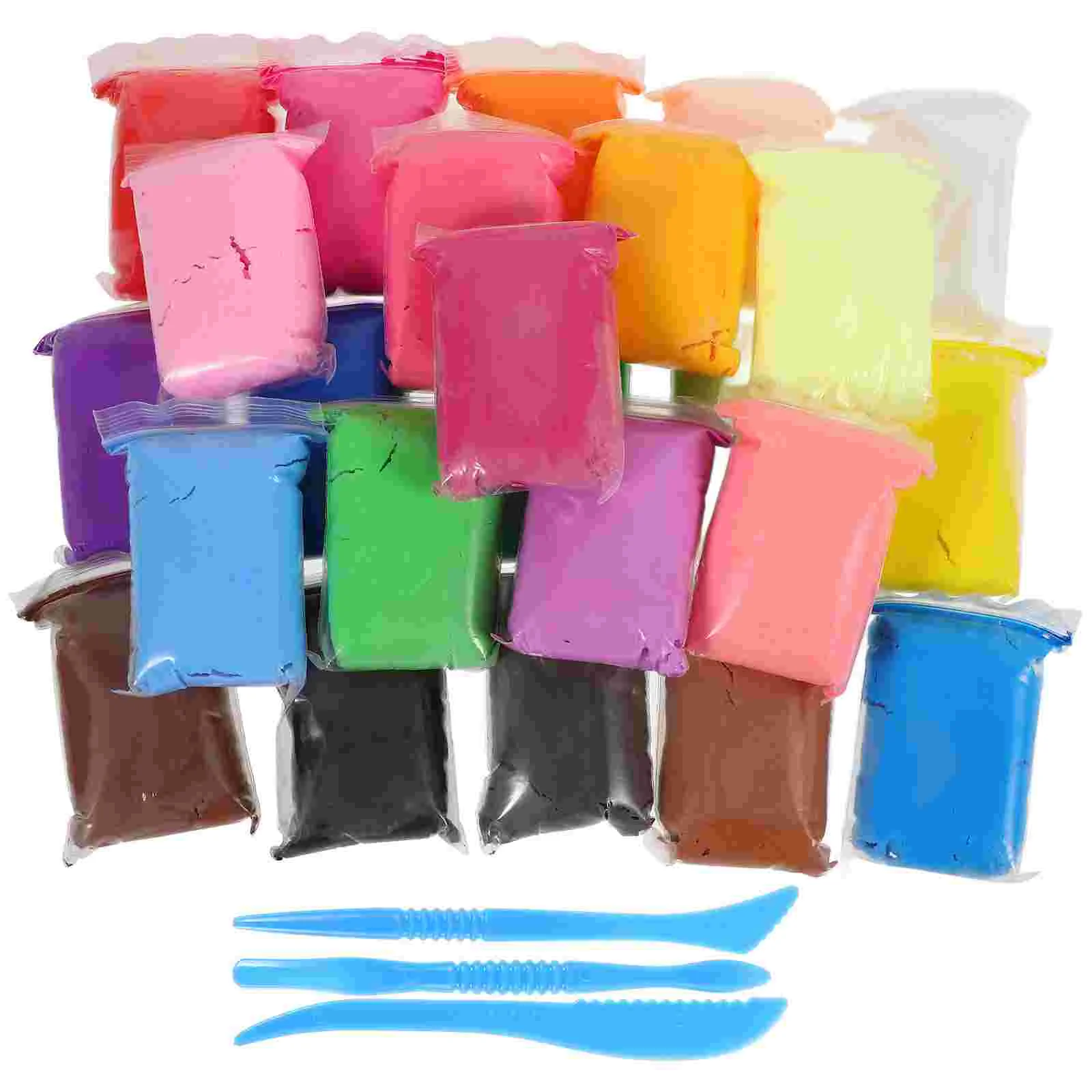 24-Bags-Clay-Modeling-for-Kids-Air-Dry-Adults-Kit-DIY-Colorful-Polymer ...