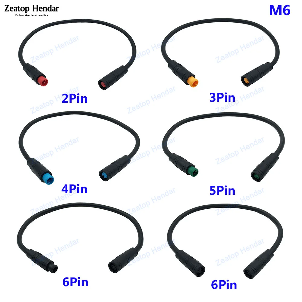 1Pcs M6 2 3 4 5 6 Pin Male to Female Extension Cable for Solar Panel ...