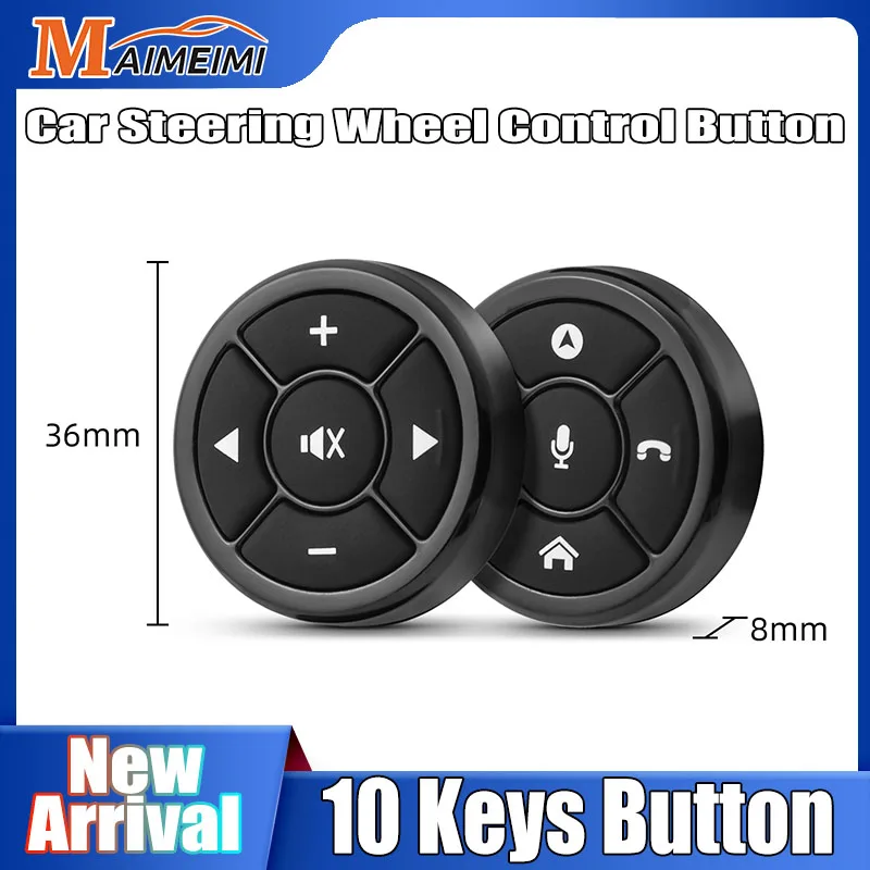 10-Keys-Wireless-Car-Steering-Wheel-Control-Button-for-Car-Radio-DVD ...
