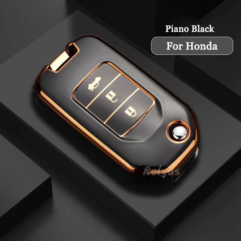 New-Soft-TPU-Car-Flip-Key-Case-Cover-Protector-Fob-for-Honda-Civic-HRV ...