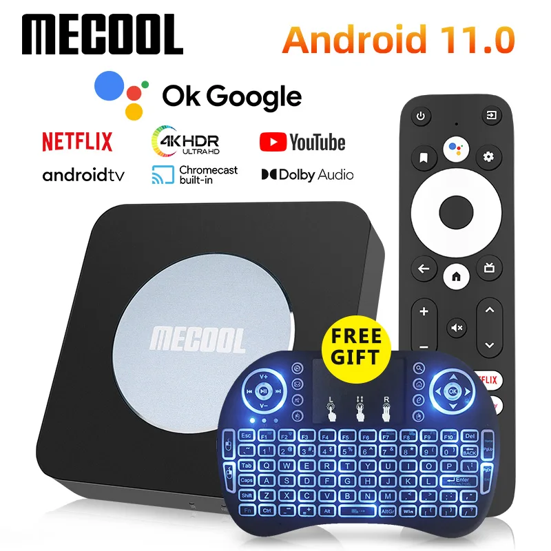 Mecool Dispositivo de TV inteligente KM2/KM2 plus, decodificador con ...