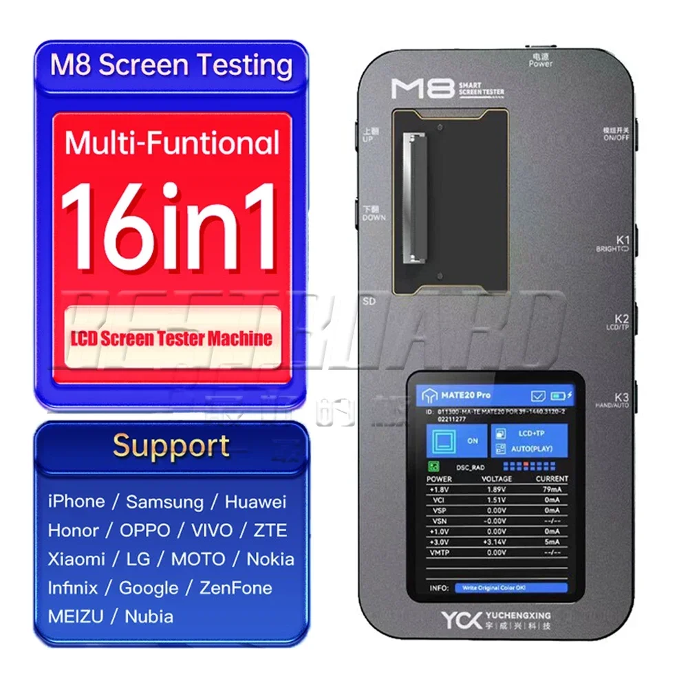 YCX-M8-Screen-Tester-16in1-LCD-Test-Box-Machine-Test-LCD-For-iPhone ...