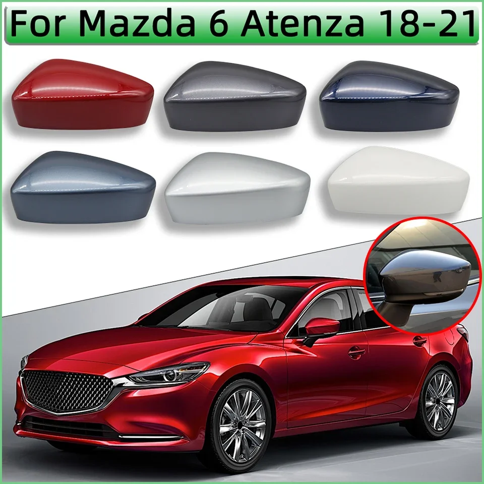 For-Mazda-6-Atenza-2018-2019-2020-2021-Rearview-Mirror-Cover-Cap ...