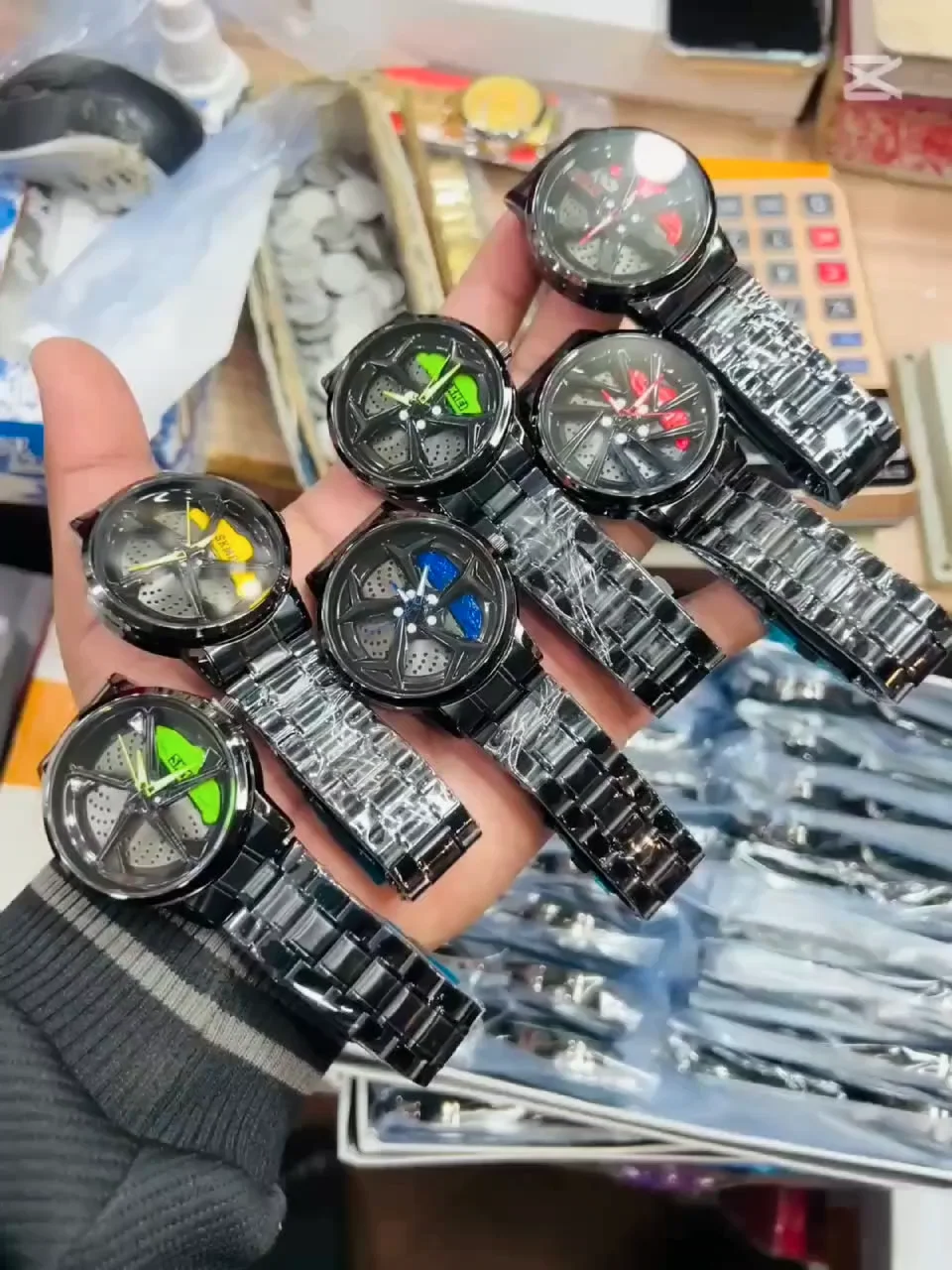 Rim Watch Rolling Watch for Men - 360 Degree Rotation Car Rim Watches ...