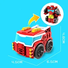 Cartoon Transformation Robot Deformed Mini Cars Robot Rescue Bots Car ...
