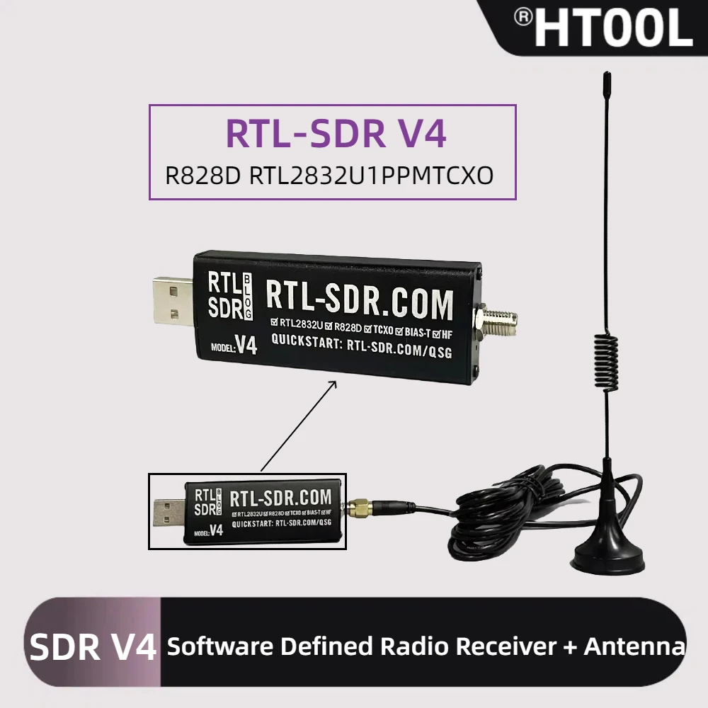 Receptor de Radio definido por Software SDR V4 HTOOL RTL-SDR V4 ...