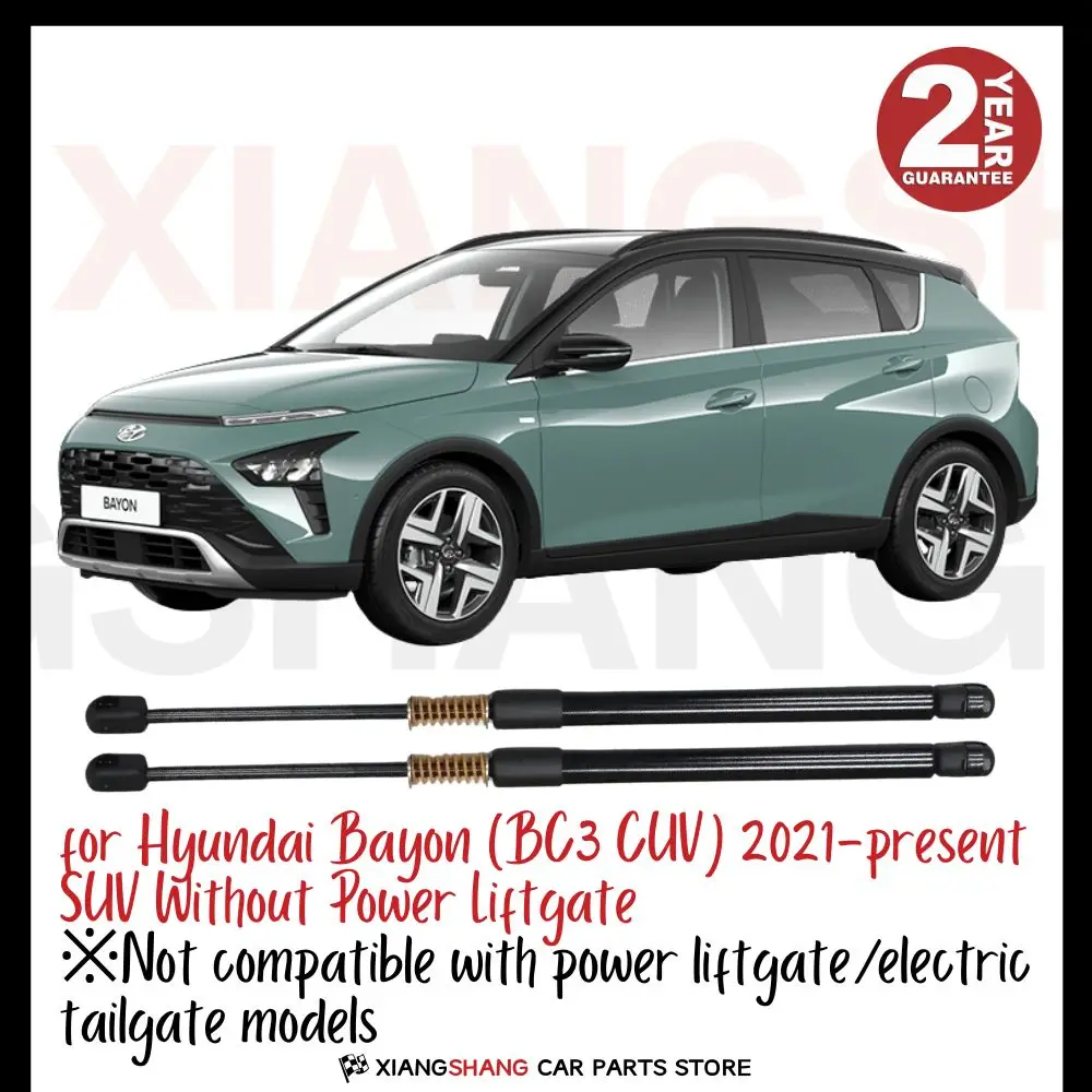 2pcs Rear Auto Open With Spring Damper for Hyundai Bayon (BC3 CUV) 2021 ...