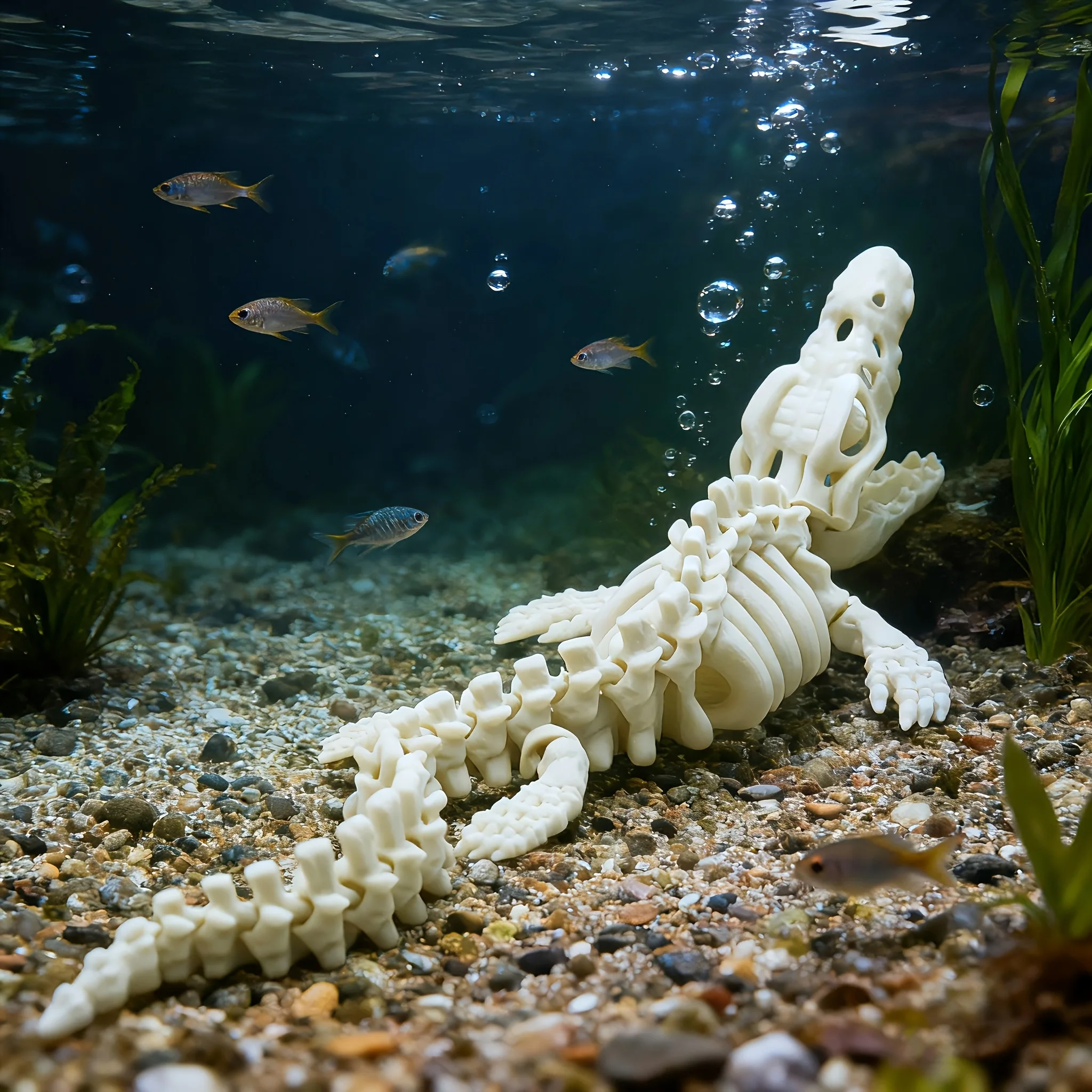 1 Piece Realistic Mosasaurus Skeleton Replica Aquarium Decoration Large ...