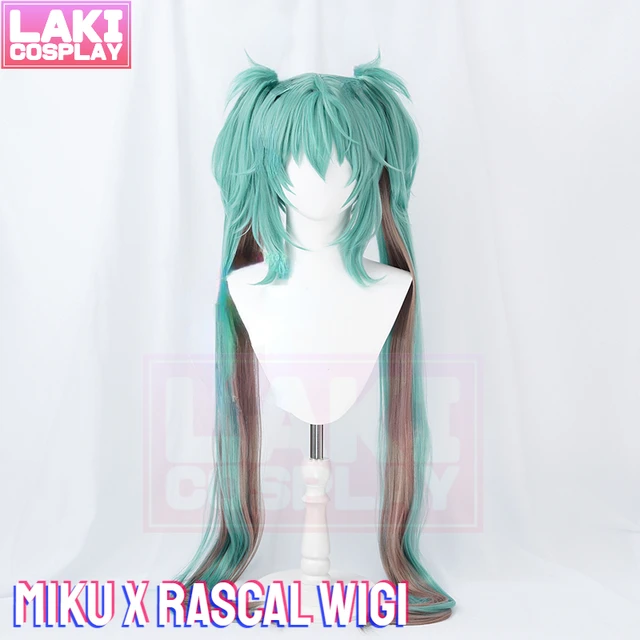 Miku x Rascal 2023 Cosplay Wig Miku Cosplay Rascal Wig 100cm Long Two ...
