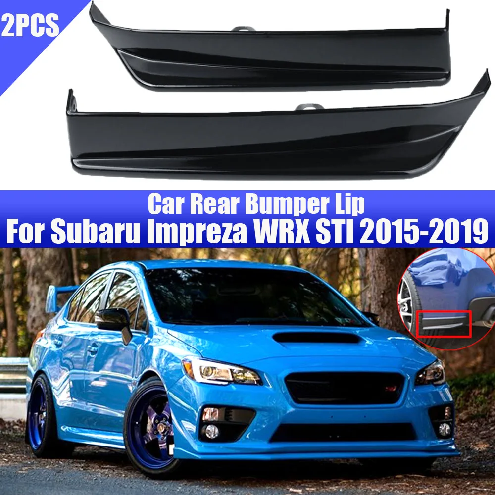 2pcs Car Rear Bumper Lip Aprons Spats Splitters Protector For Subaru ...