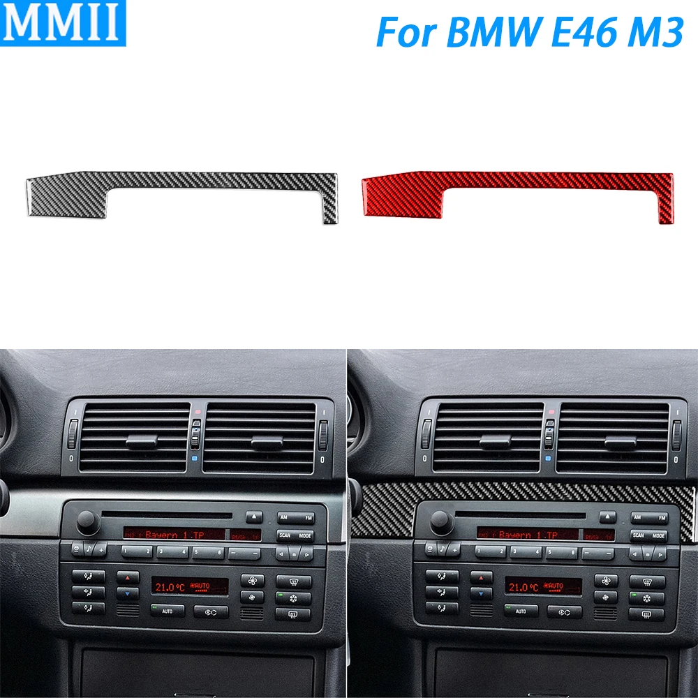For-BMW-3-Series-E46-M3-1998-2006-Real-Carbon-Fiber-Central-Control ...