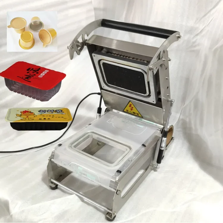 Food-Tray-Package-Small-Plastic-Tray-Sealing-Machine-Plate-Sealing ...