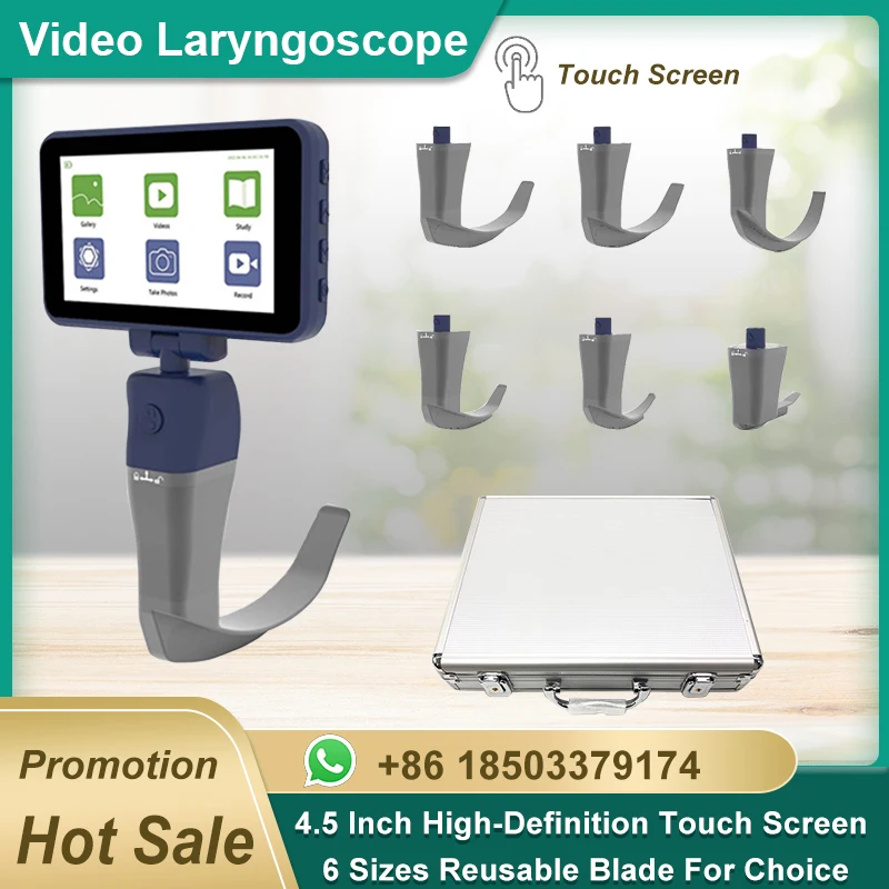 4-5-inch-Big-Screen-Video-Laryngoscope-Reusable-Sterilizable-Blades ...