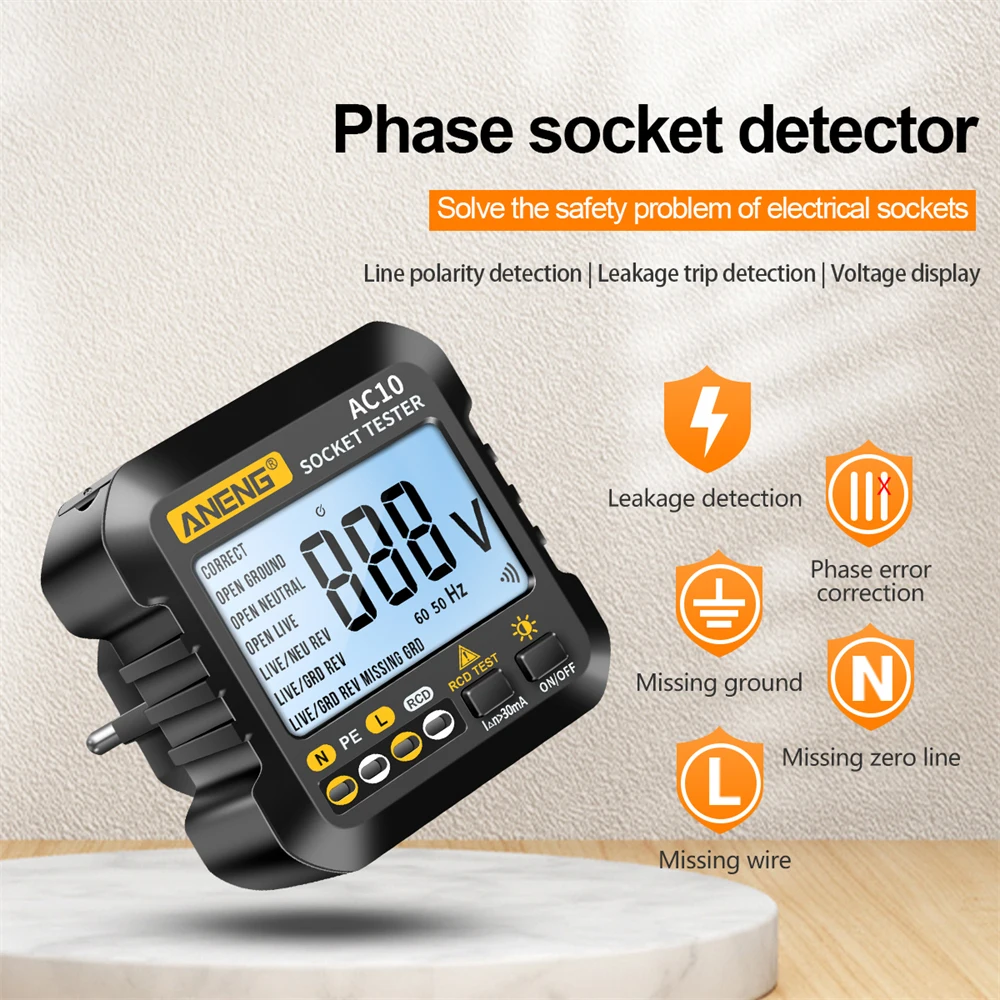 AC10-Power-Wiring-Tester-Digital-Voltage-Display-Ground-Leakage-Test ...