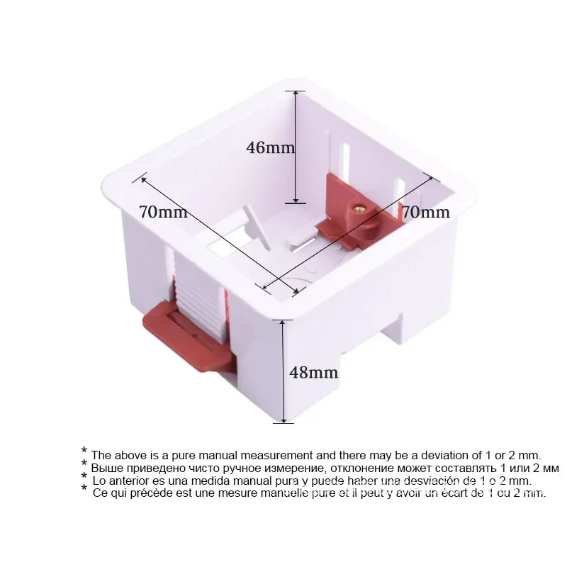 Gypsum-Board-Concealed-Box-Trunking-46mm-Wall-Switch-Socket-Bottom-Box ...