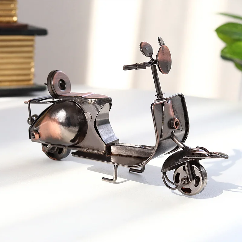 12-5-7-5cm-Creative-Nordic-Miniature-Iron-Scooter-Decoration-Retro ...