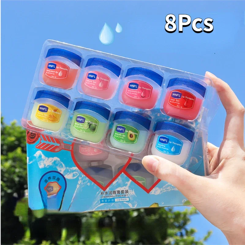 4-8pcs-Fruit-Series-Lip-Gloss-Set-Lip-Balm-Set-Moisturizing-Refreshing ...