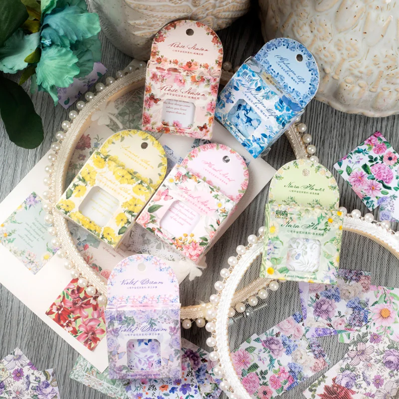 48PCS-Fresh-Plants-and-Flowers-Boxed-Stickers-Decorative-Scrapbooking ...