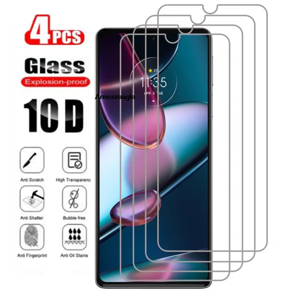 4Pcs Tempered Glass Guard On For Motorola Edge 30 Pro X30 S30 Ultra X ...
