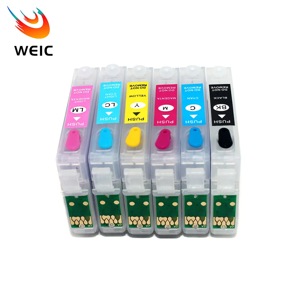WEIC T0791-T0796 79XL Refillable Ink Cartridge Reset ARC Chip For Epson ...