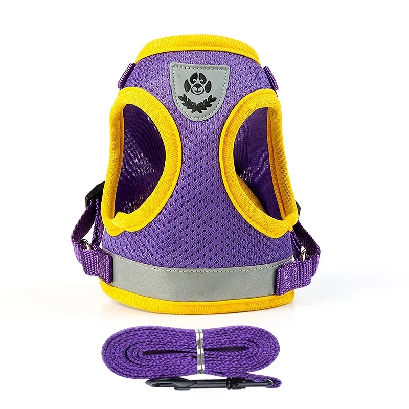 Dog Vest Strap 1.2m Traction Rope Set Dog Strap With Adjustable ...