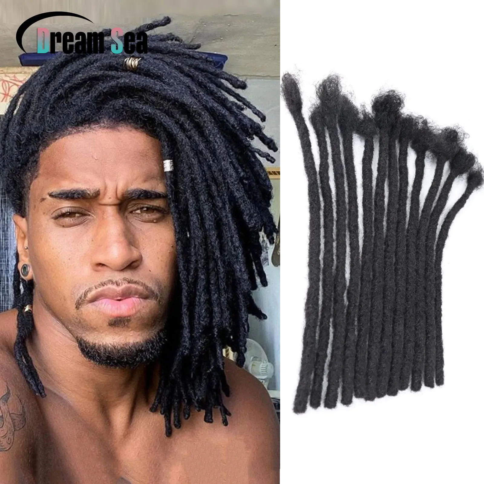 Rastas-hechas-a-mano-para-hombres-extensiones-de-cabello-humano-100 ...