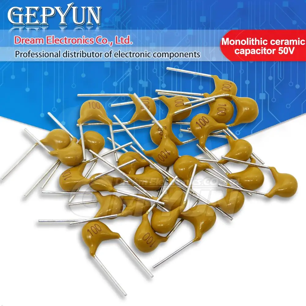 100Pcs-monolithic-ceramic-capacitor-50V-10PF-10UF-22PF-47NF-220NF-1NF-4 ...