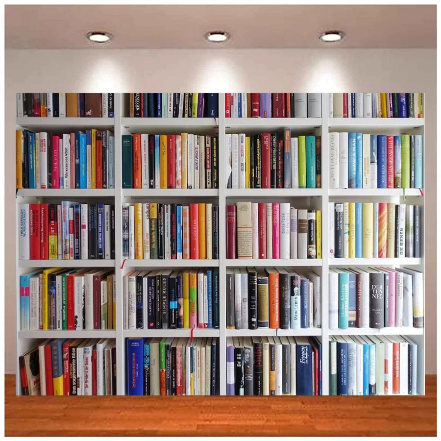 Fondo-blanco-para-fotograf-a-estanter-a-para-biblioteca-lleno-de-libros ...