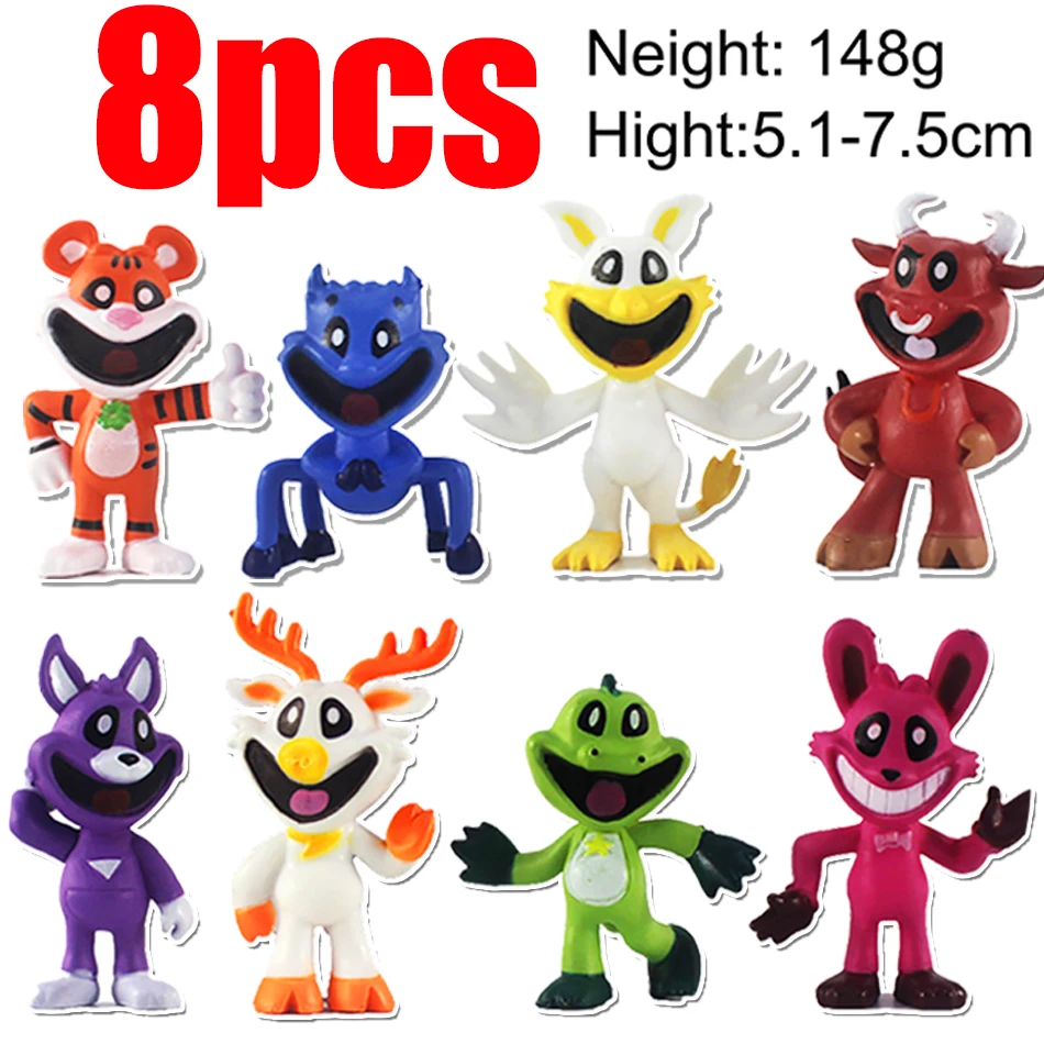 8Pcs-32Style-Smiling-Critters-Action-Figure-Toy-Cool-Cute-Anime-Animal ...