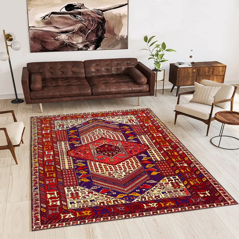 Fashion-Retro-Bohemia-Carpet-Persian-Geometric-Ethnic-Style-Red-Large ...