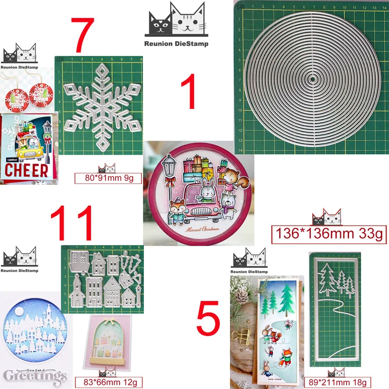 (18 Styles) Nesting Circle Die Border Metal Cutting Dies DIY ...