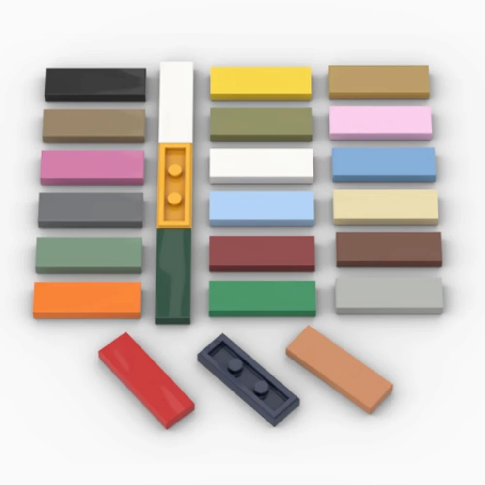 100pcs Smooth 1x3 Dots DIY Building Blocks Thin Model Puzzle Creative ...