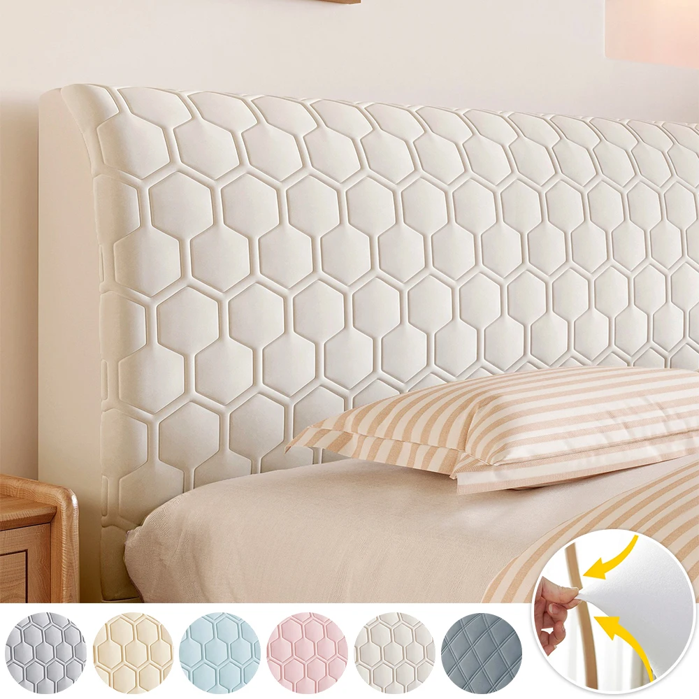 All-inclusive-Soft-Smooth-Quilted-Head-Cover-Elastic-Jacquard-Bedside ...