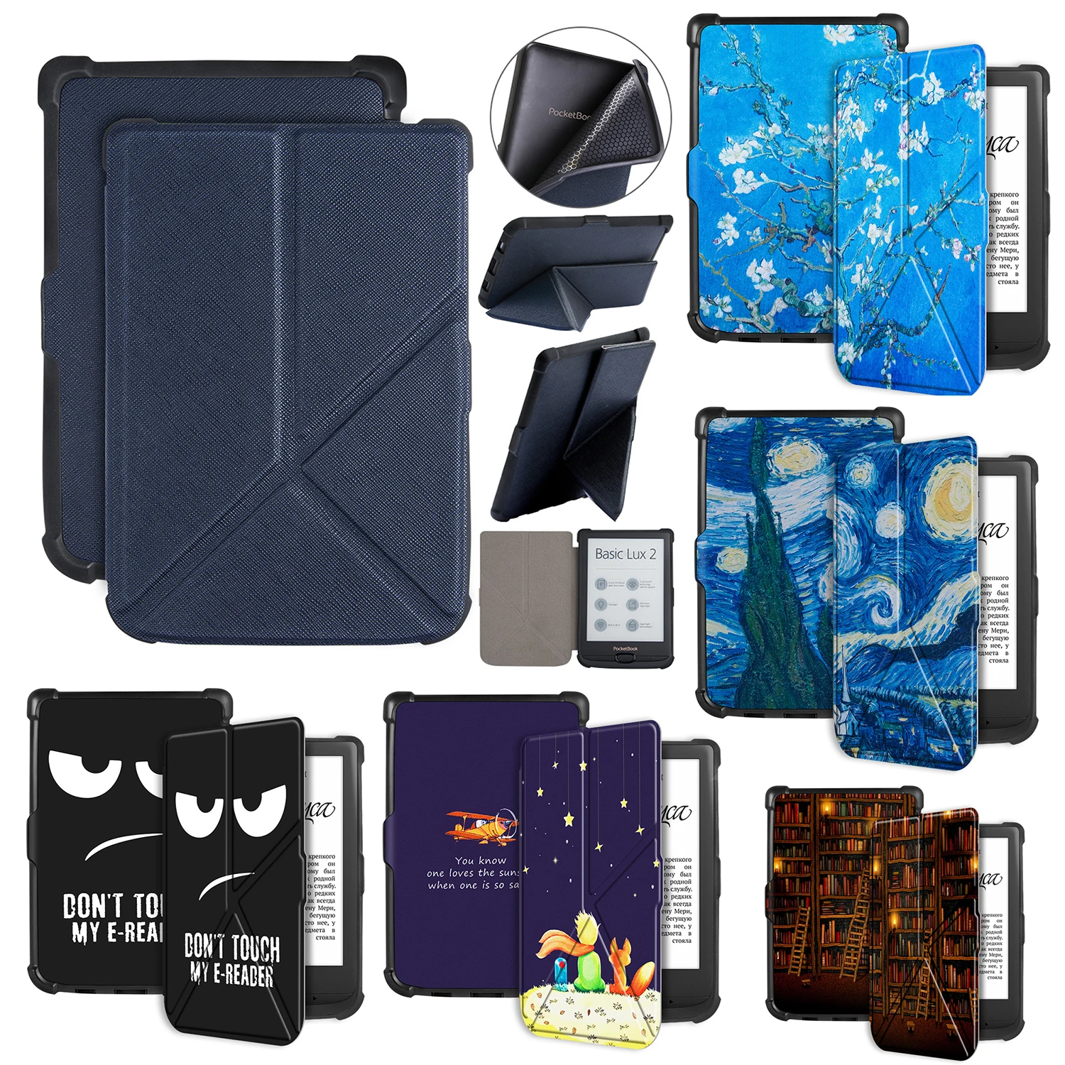 Origami-Leather-Soft-Case-for-PocketBook-Lux-5-4-2-Touch-HD-3-616-627 ...